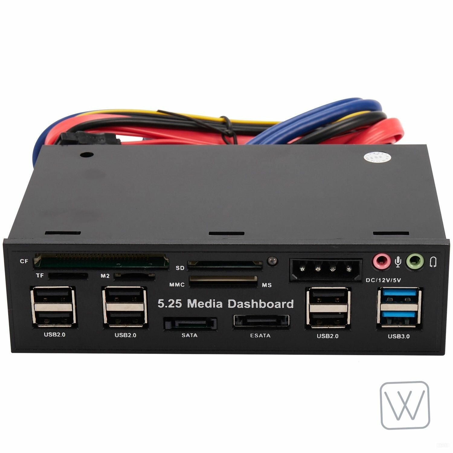 5,25-дюймовый USB 3.0 передняя панель ПК 3.0/2.0 концентратор E-Sata кард-ридер