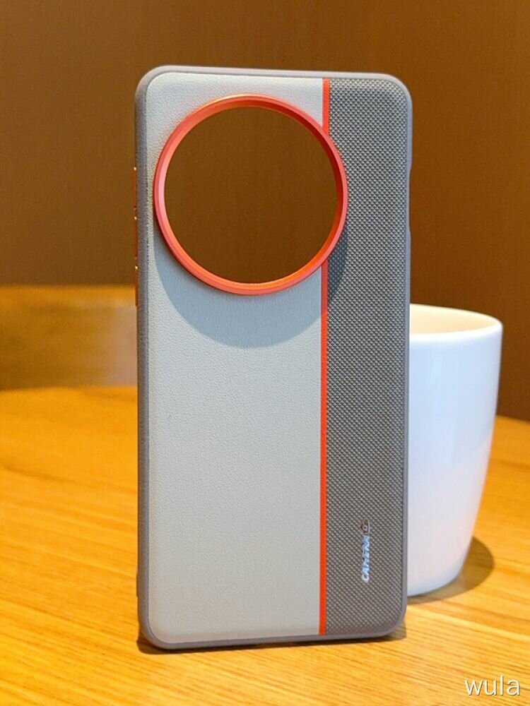 Чехол для OnePlus 13 TPU+PC с круглой вырезом для камеры, оранжевая полоса, wula, для защиты — фото 1