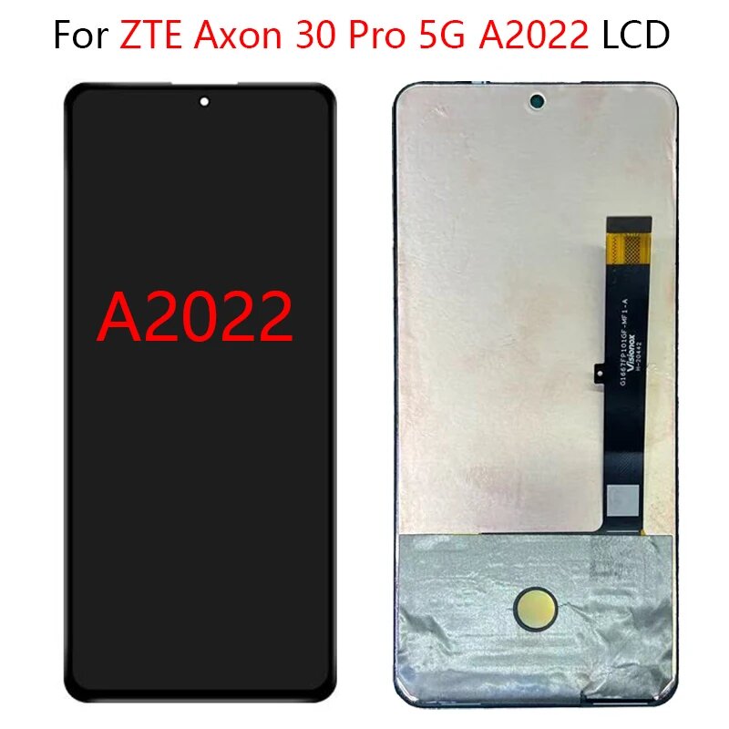 6,67 "AMOLED ЖК-дисплей, сенсорная панель, дигитайзер экрана в сборе, стеклянный датчик для ZTE Axon 30 Pro 5G A2022, дигитайзер экрана в сборе