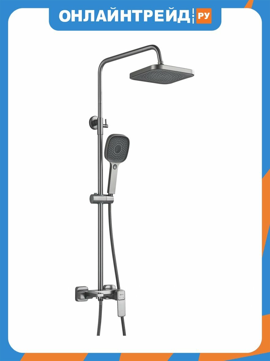 Душевая система Shevanik S9736T, оружейная сталь