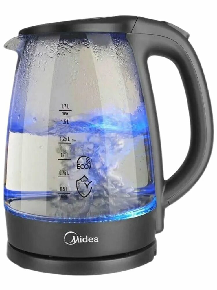 Чайник электрический MIDEA MK-8015 прозрачный/черный