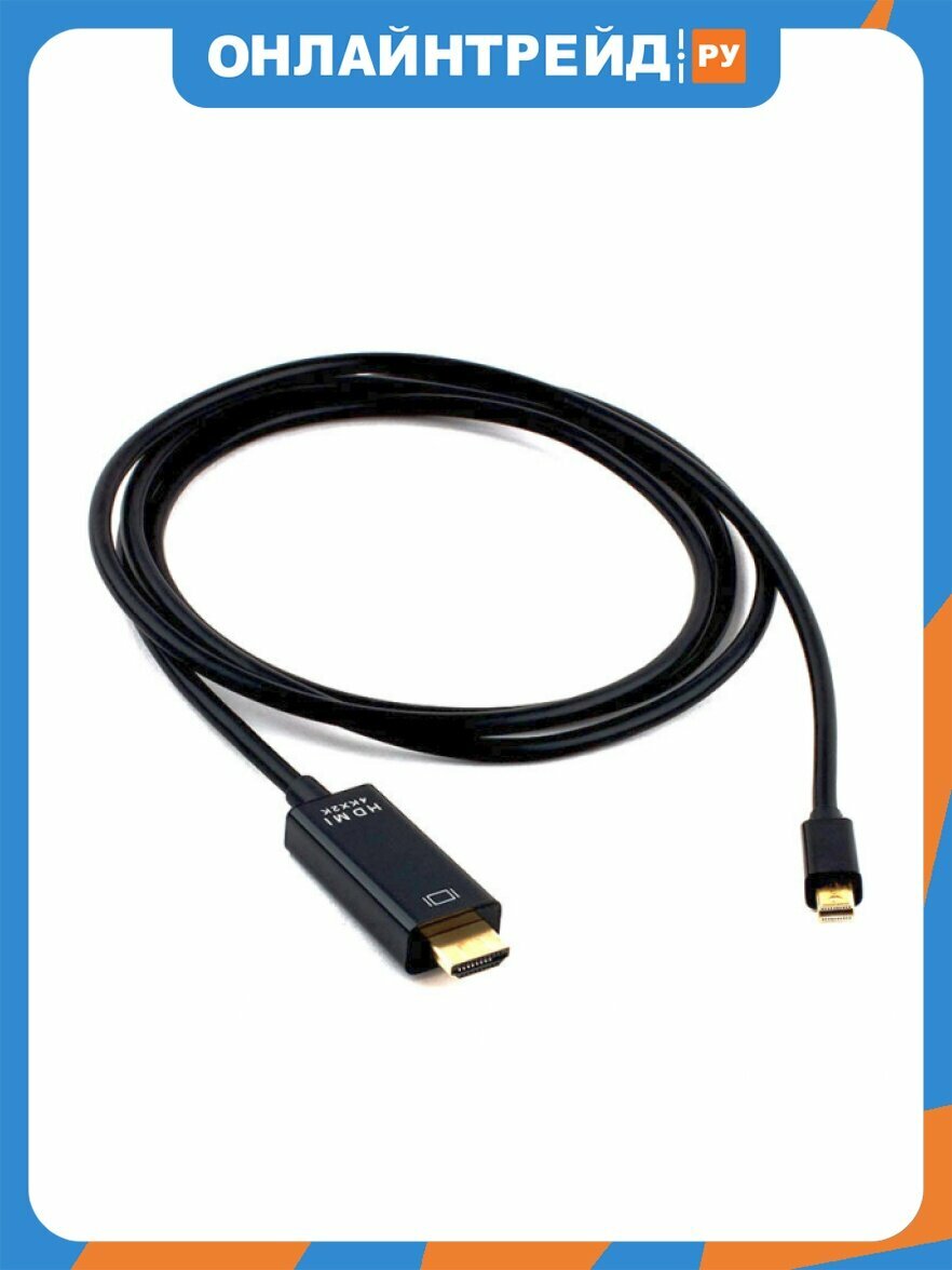 Кабель Cablexpert miniDP-HDMI , 20M/19M, 1.8м, черный, позол. разъемы