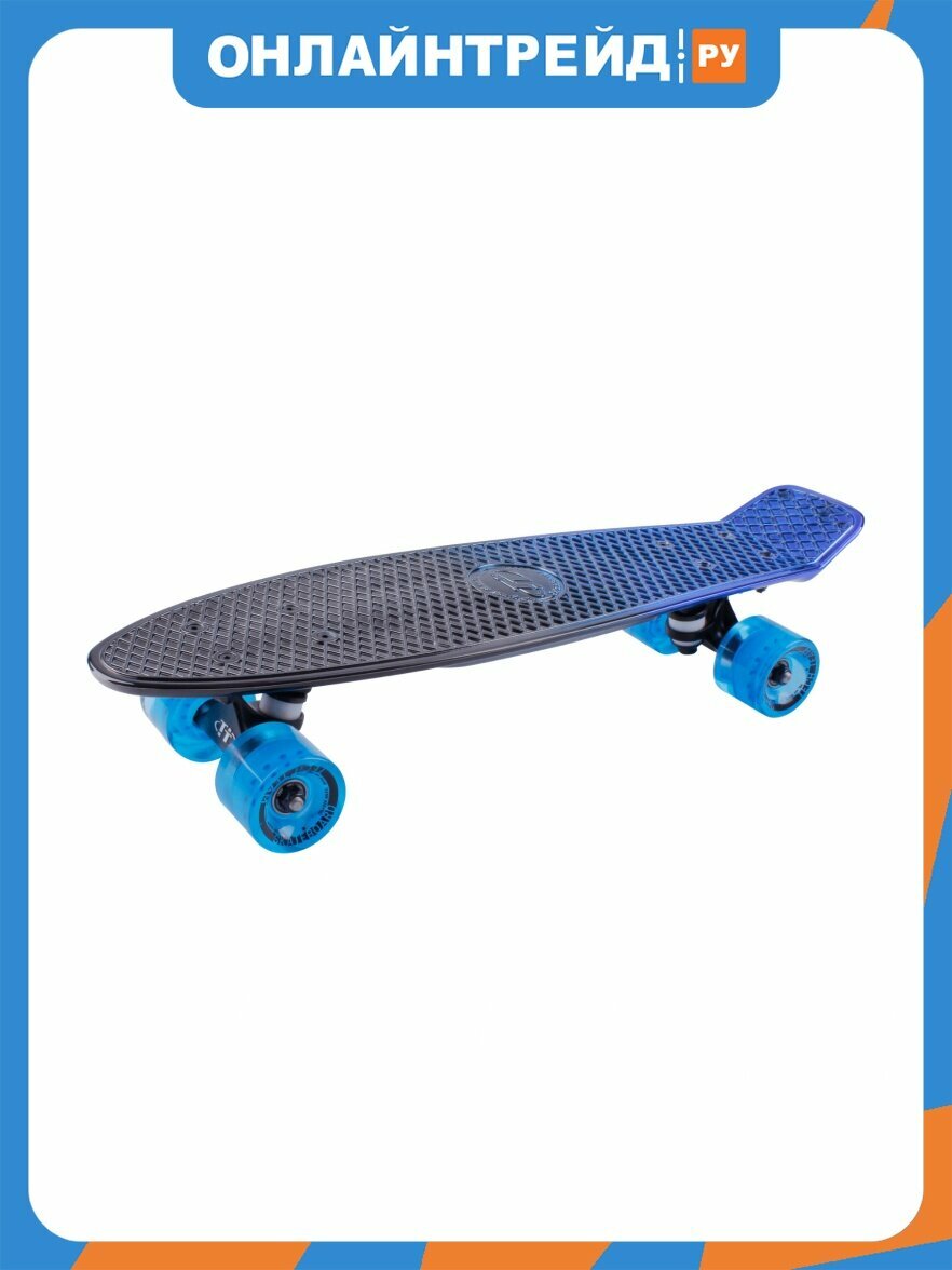 Скейтборд пластиковый Tech Team Metallic 22 blue