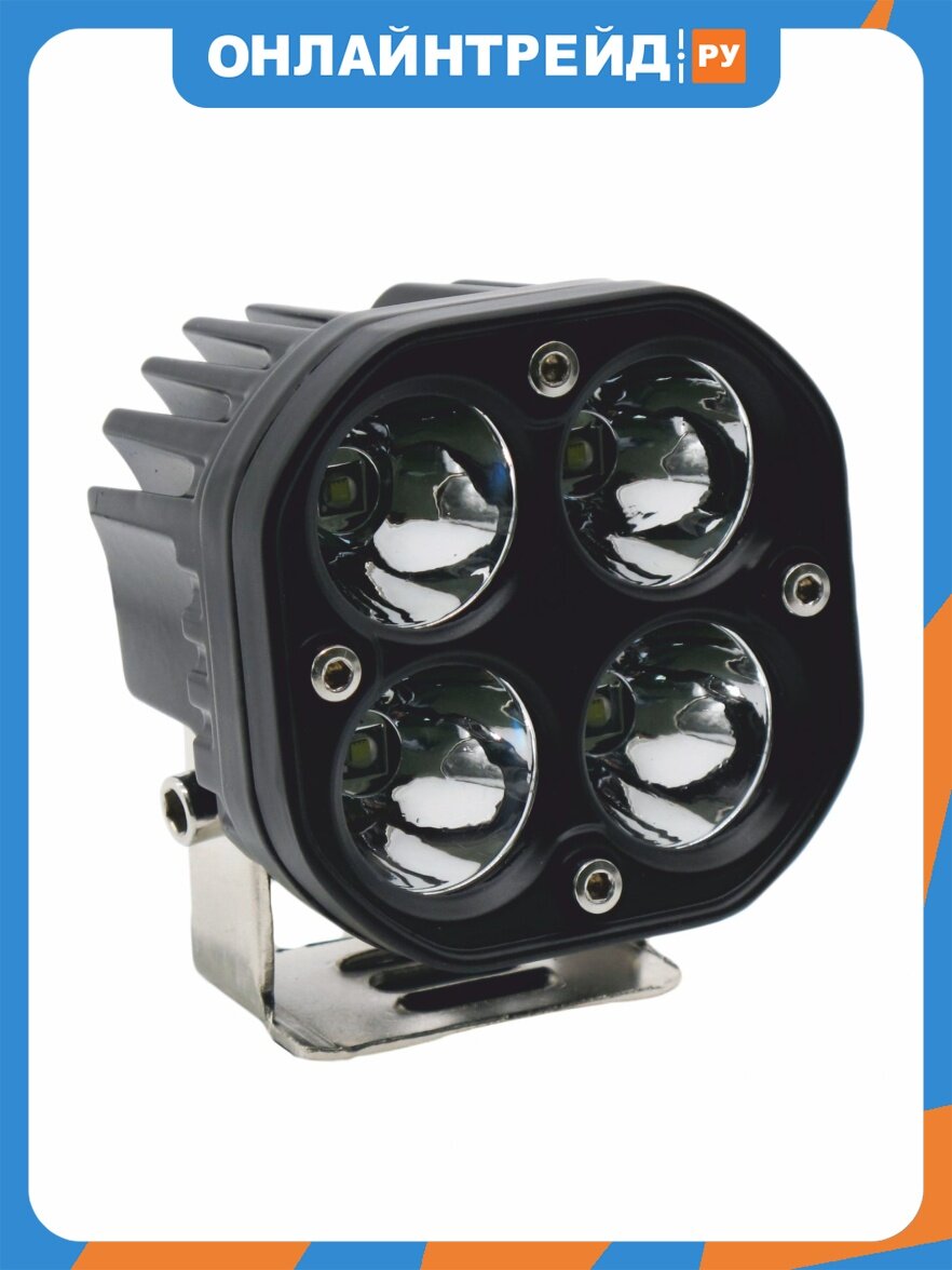 Фара светодиодная Вымпел WL-122S (дальн. свет, мет. корп. 4 диода, 40 Вт)