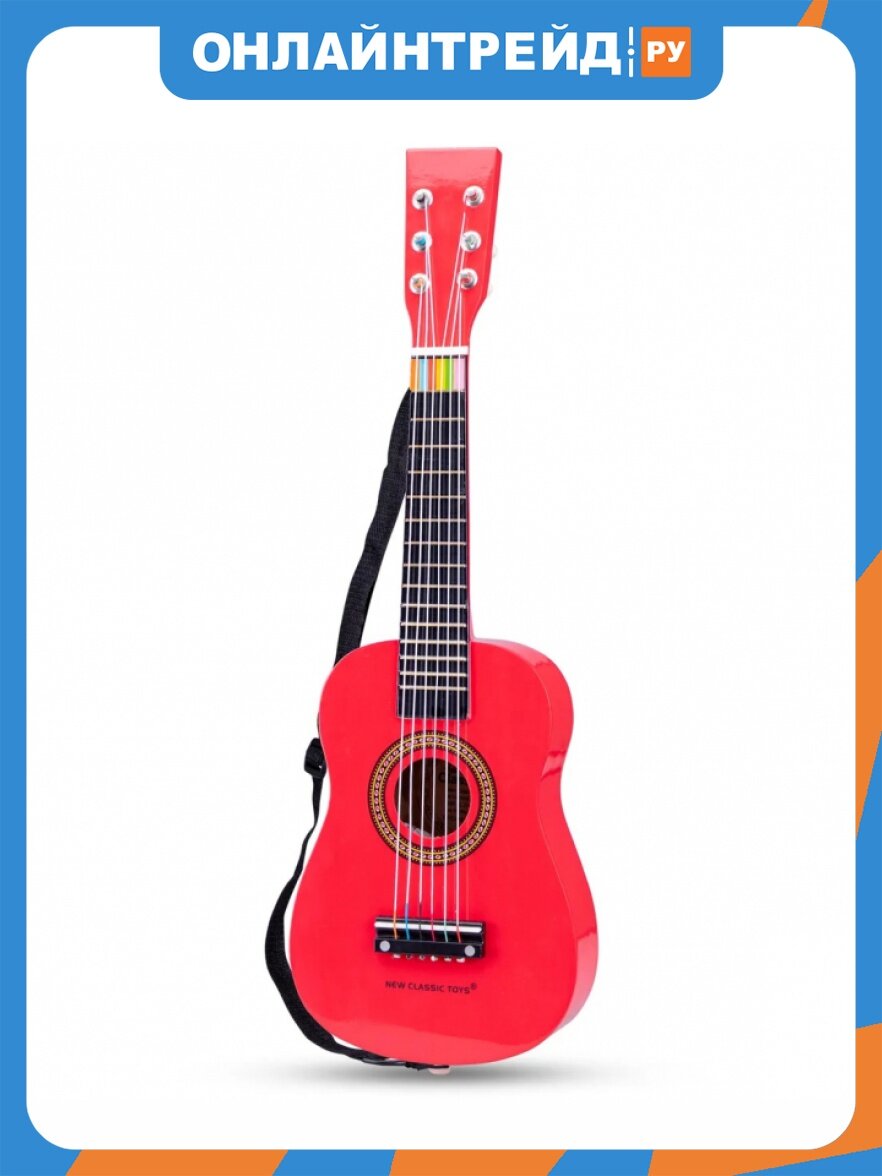 Музыкальная игрушка New Classic Toys 10341 Гитара 60 см, красная