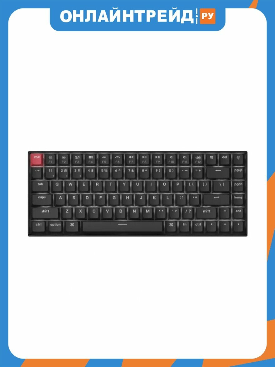 Клавиатура беспроводная Keychron QMK K2V3, 84 клавиши, White Led подсветка, Red Switch
