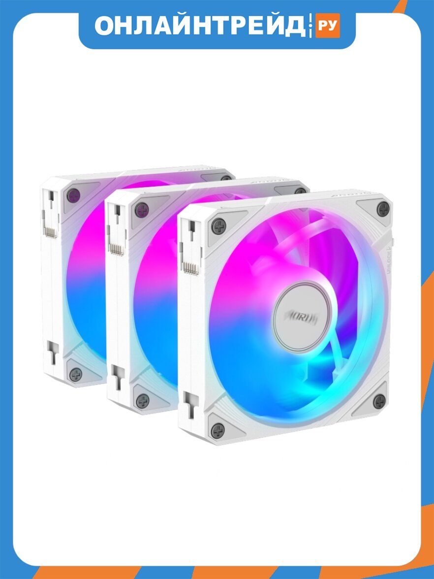 Вентиляторы для корпуса Gigabyte AORUS EZ CHAIN FAN 120 ICE 3шт (GP-ECFAN1203 ICE)