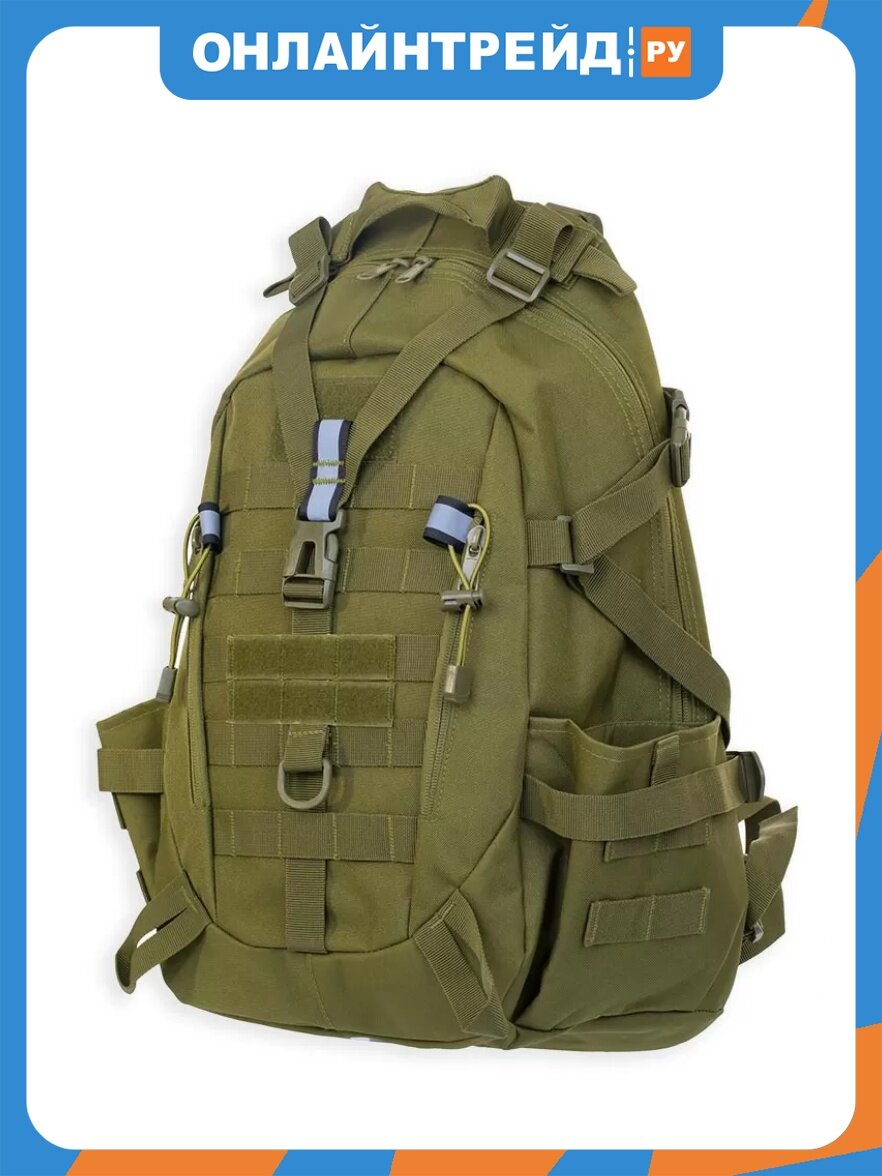 Рюкзак тактический Shottime Basic 25л, полиэстер 900D, MOLLE, 51х31х15 см, олива, 900г