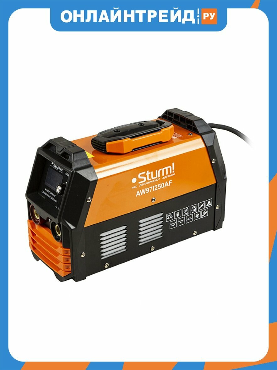 Сварочный инвертор Sturm! AW97I250AF, 250А, ПВ 60%, 170-250В, HotStart/AntiStick/ArcForce, сенсор