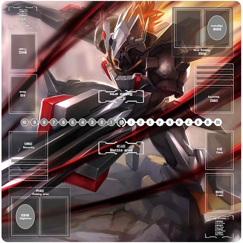 Digimon DTCG 600x600 мм игровой коврик Bandai Style-8, 2mmStitched Edge
