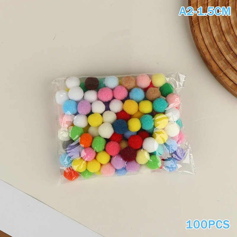 Помпоны для рукоделия, 100шт, 1.5см, цвет A2