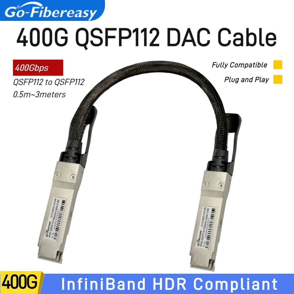 Go-Fibereasy DAC 400G QSFP112 1m 30AWG