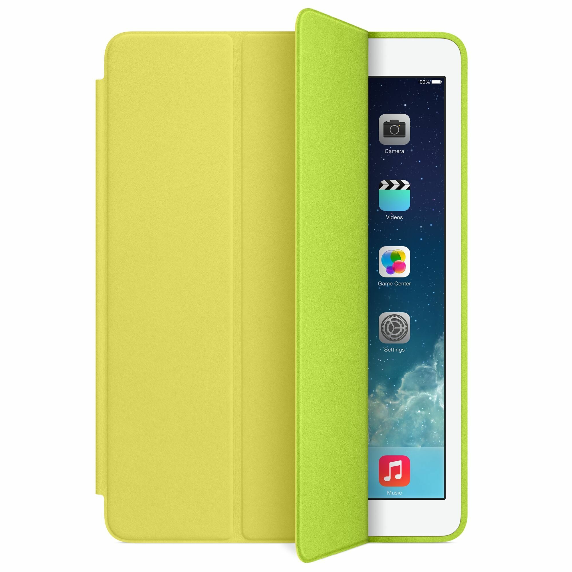 Чехол Smart Case, для Apple iPad Air, натуральная кожа, функция подставки, желтый