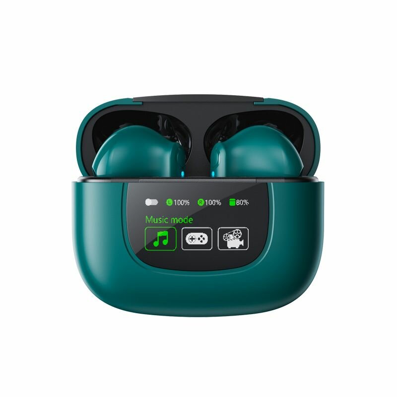 Умные беспроводные наушники с экраном и шумоподавлением Monster Smart XKT20 зеленые