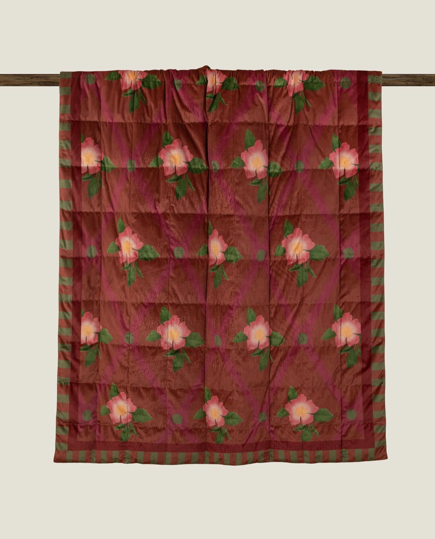 Одеяло-комфортер ROSE FLOWER TERRACOTTA 130х170 вельвет, полиэстер 100%, начинка пух