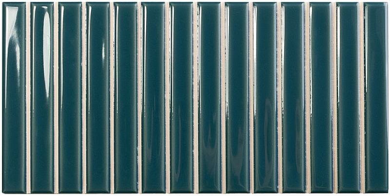 Керамическая плитка WOW Sweet Bars Peacock Blue 128703 настенная 12,5x25 см