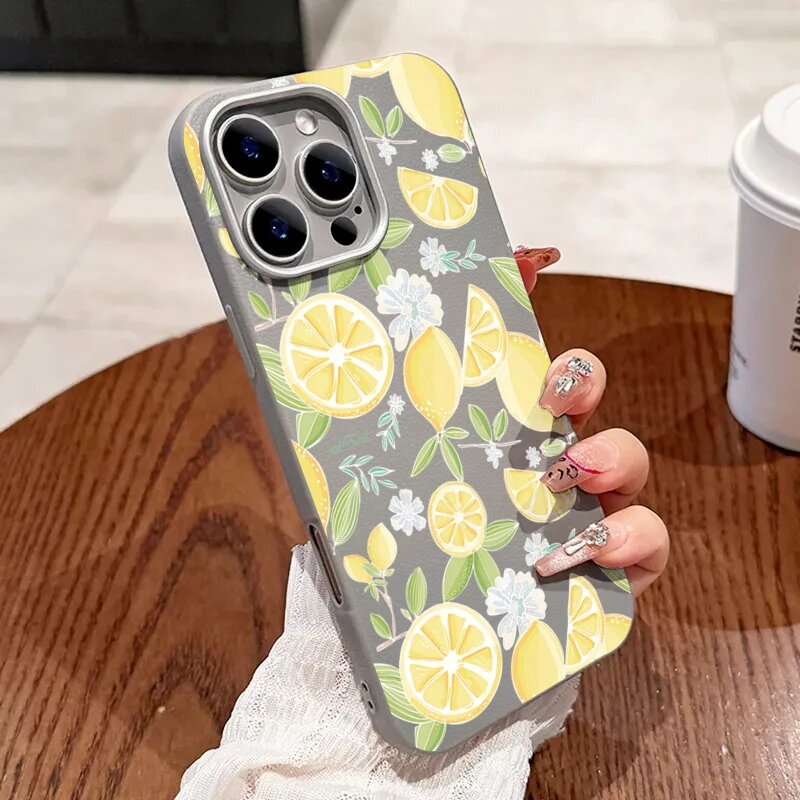 Ретро-дизайн в лимонную полоску подходит для iPhone 17 16 Pro Max 15 14 13 12 Айфон 14 Про Макс, 4