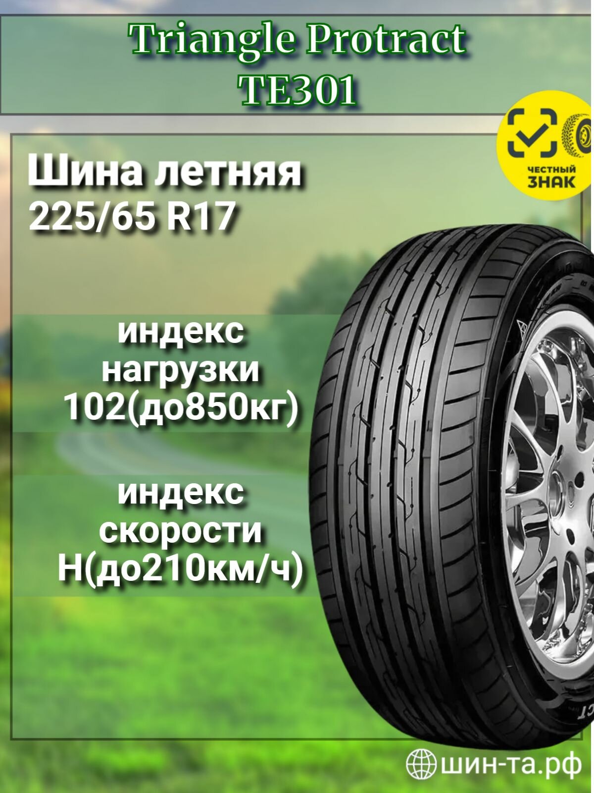Шина легковая летняя Triangle Protract TE301 225/65 R17 102 H