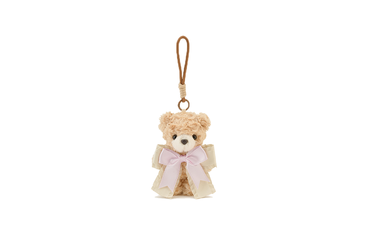 Плюшевая подвеска унисекс Hugs Baby Белла Медвежонок, 15 см, Light Bear Purple Bowknot