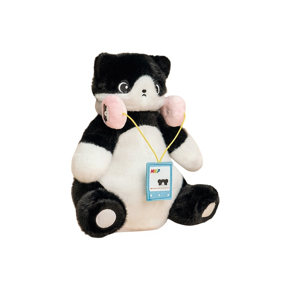 Плюшевая игрушка унисекс 77 SEVEN DREAM Bluetooth колонка, Котёнок, Black Kitten
