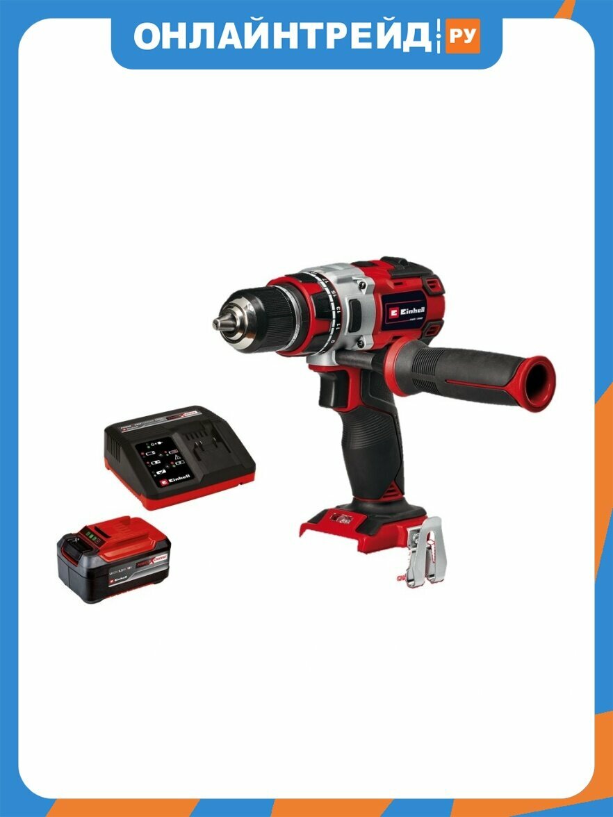 Дрель-шуруповерт аккумуляторная Einhell PXC TP-CD 18/80 Li BL, 1АКБ PXC Plus 5.2Ач + ЗУ 4А (4514300SET)
