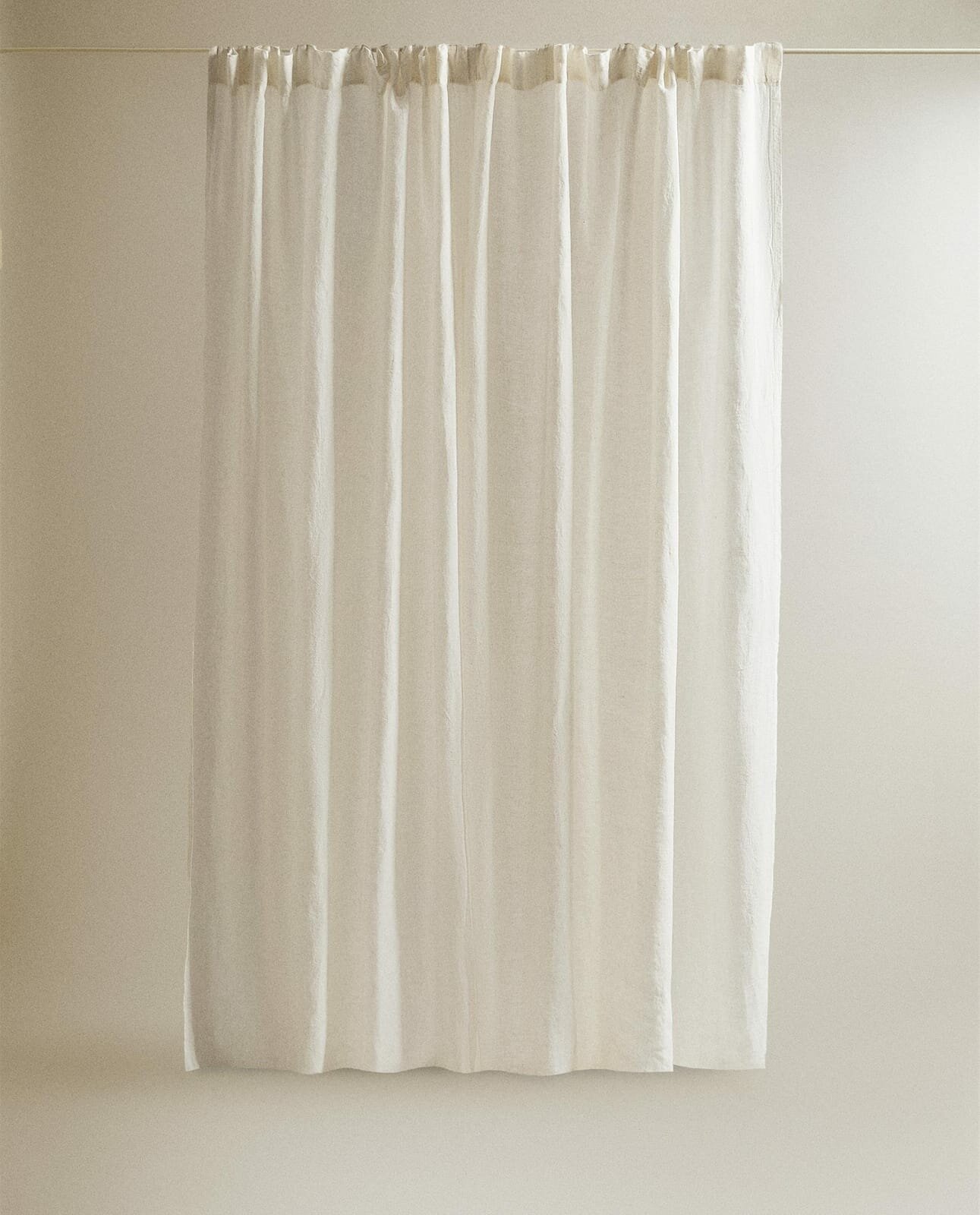 Штора ZARA HOME, белый, 140x270 см, лен, высокая непрозрачность 8396/032/250-73