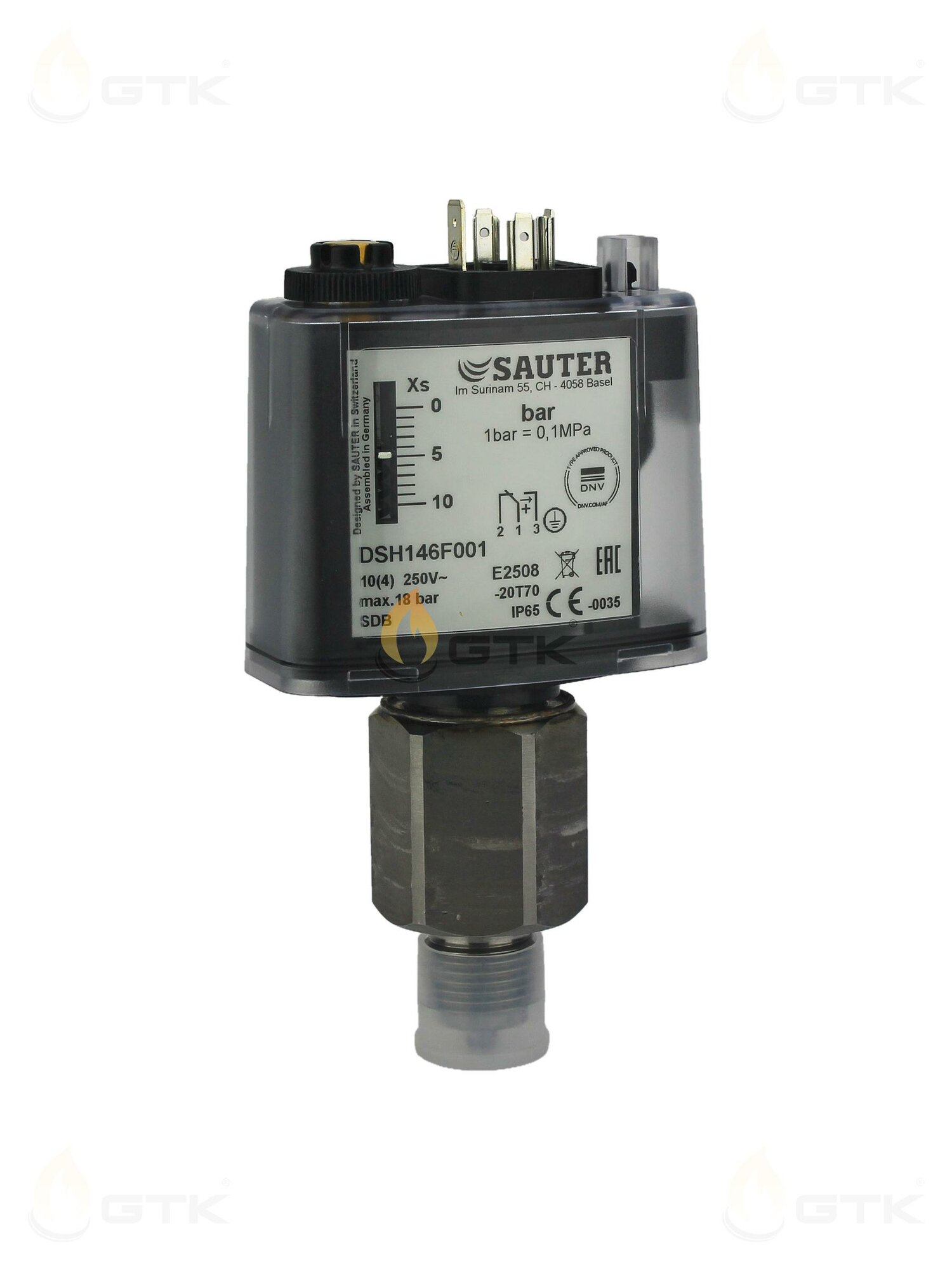Ограничитель верхнего давления (прессостат) Sauter DSH146F001