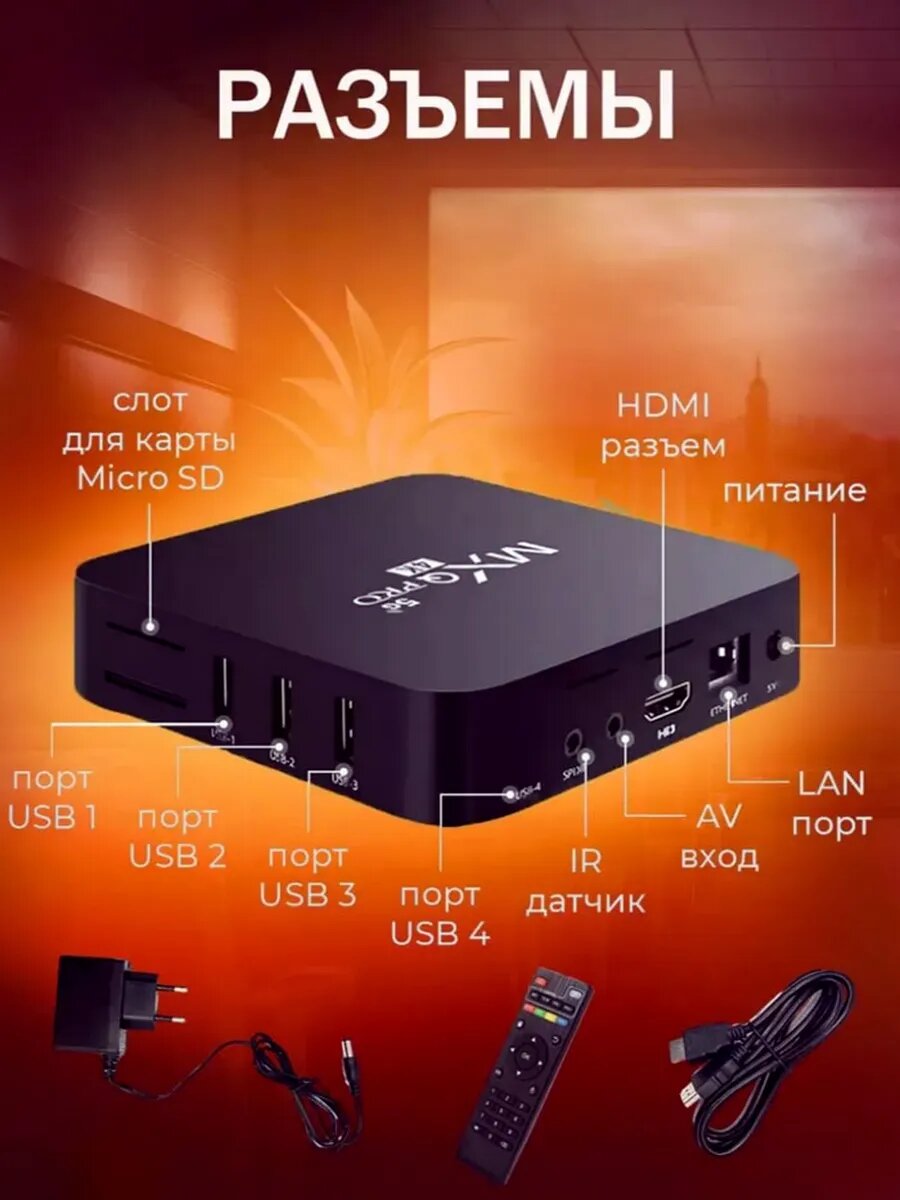 Многофункциональная 4K Смарт-приставка для дома