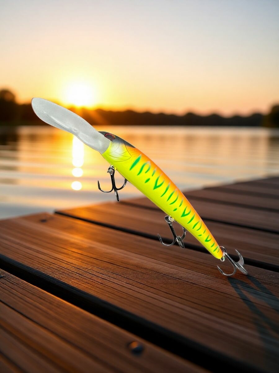 Воблер для троллинга Kosadaka Bandit Deep XL 120(F) на щуку; судака