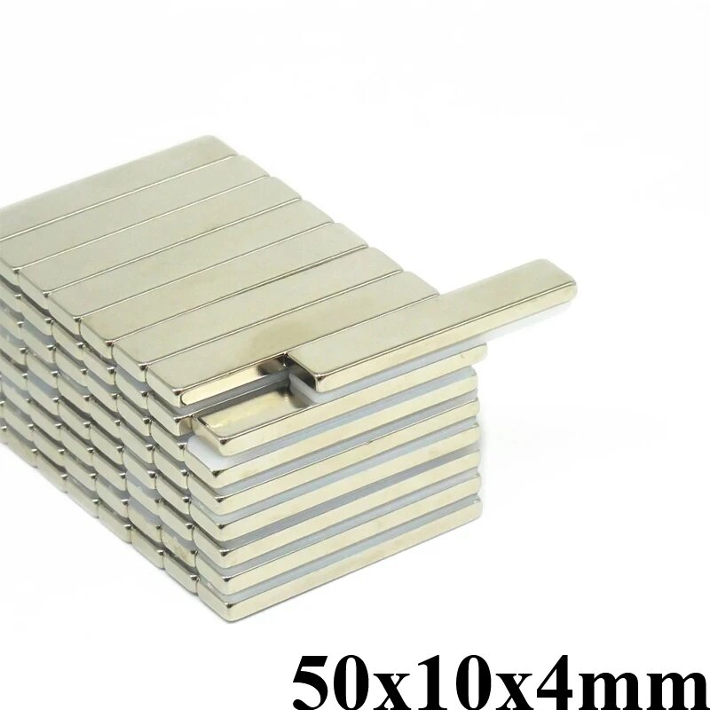 Неодимовый прямоугольный магнит 50x10x4 мм N35 2pcs