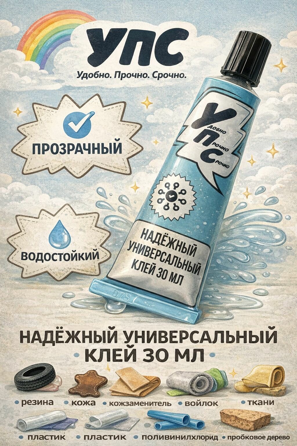 Универсальный клей УПС, 30мл