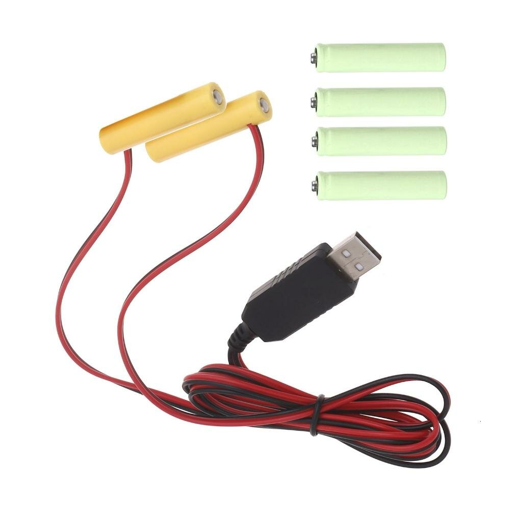 USB-кабель питания 1.5V-6V для имитатора батарейки AAA, 4.5V