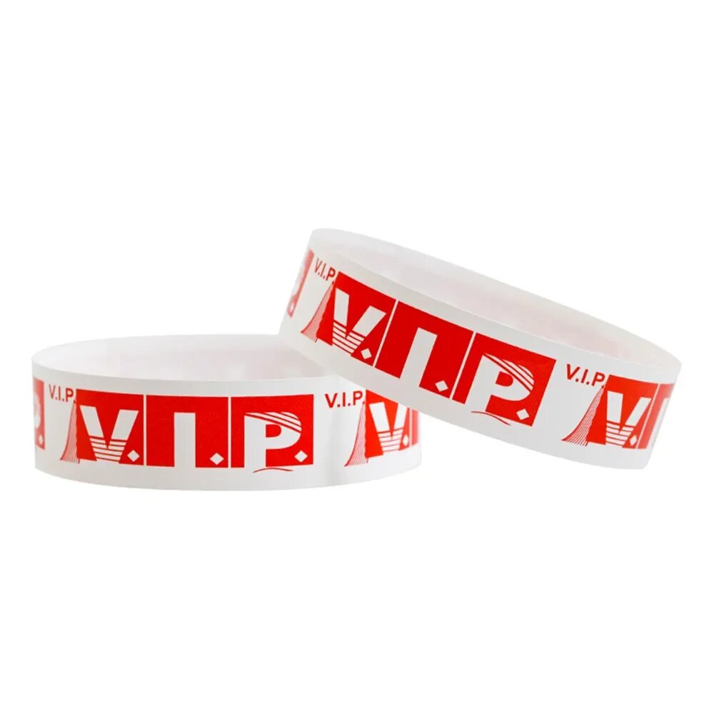 Бумажные браслеты для вечеринки 100pcs, VIP red