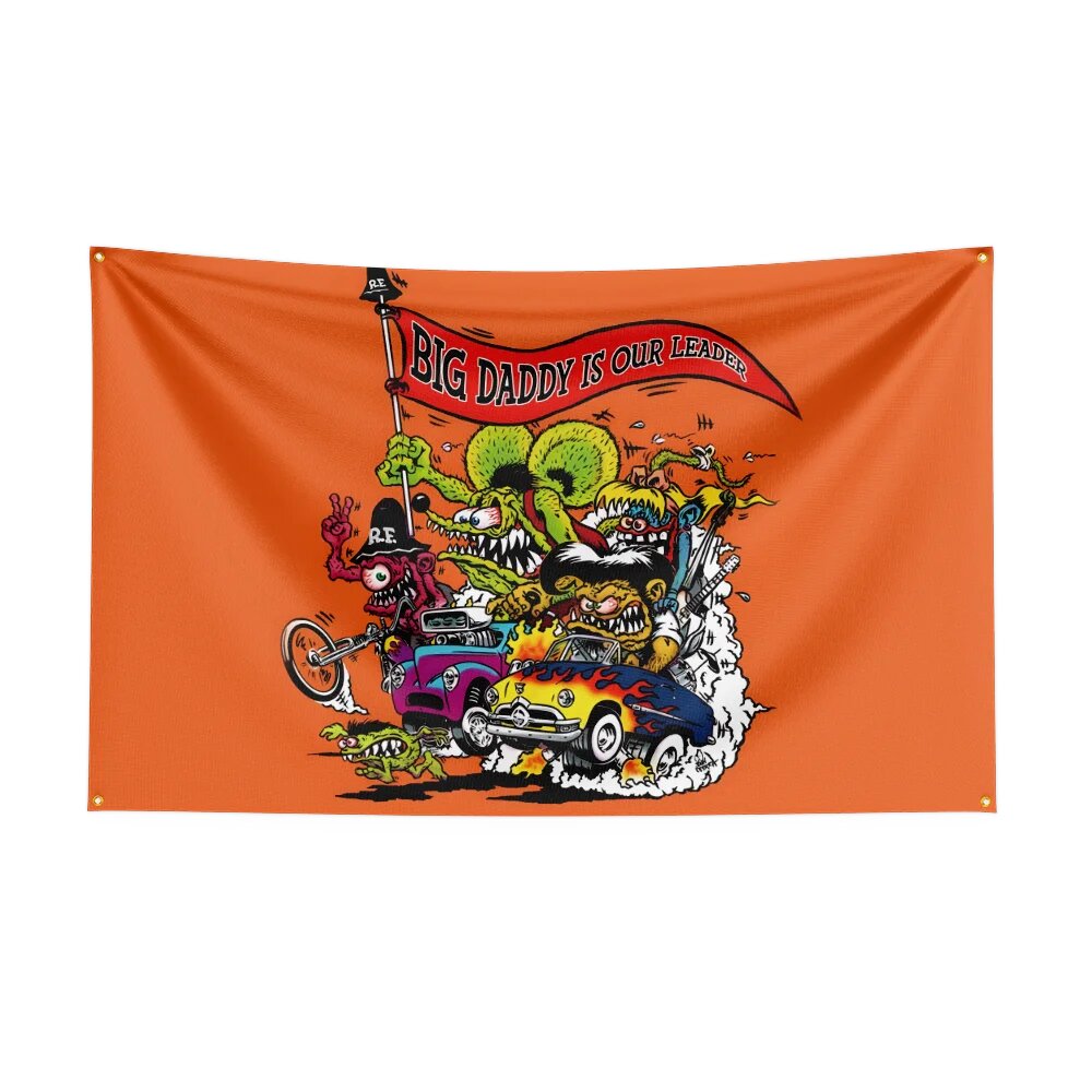 Флаг r-Rat finkS 90x150 см Оранжевый, 90 x 150cm, ZH5316