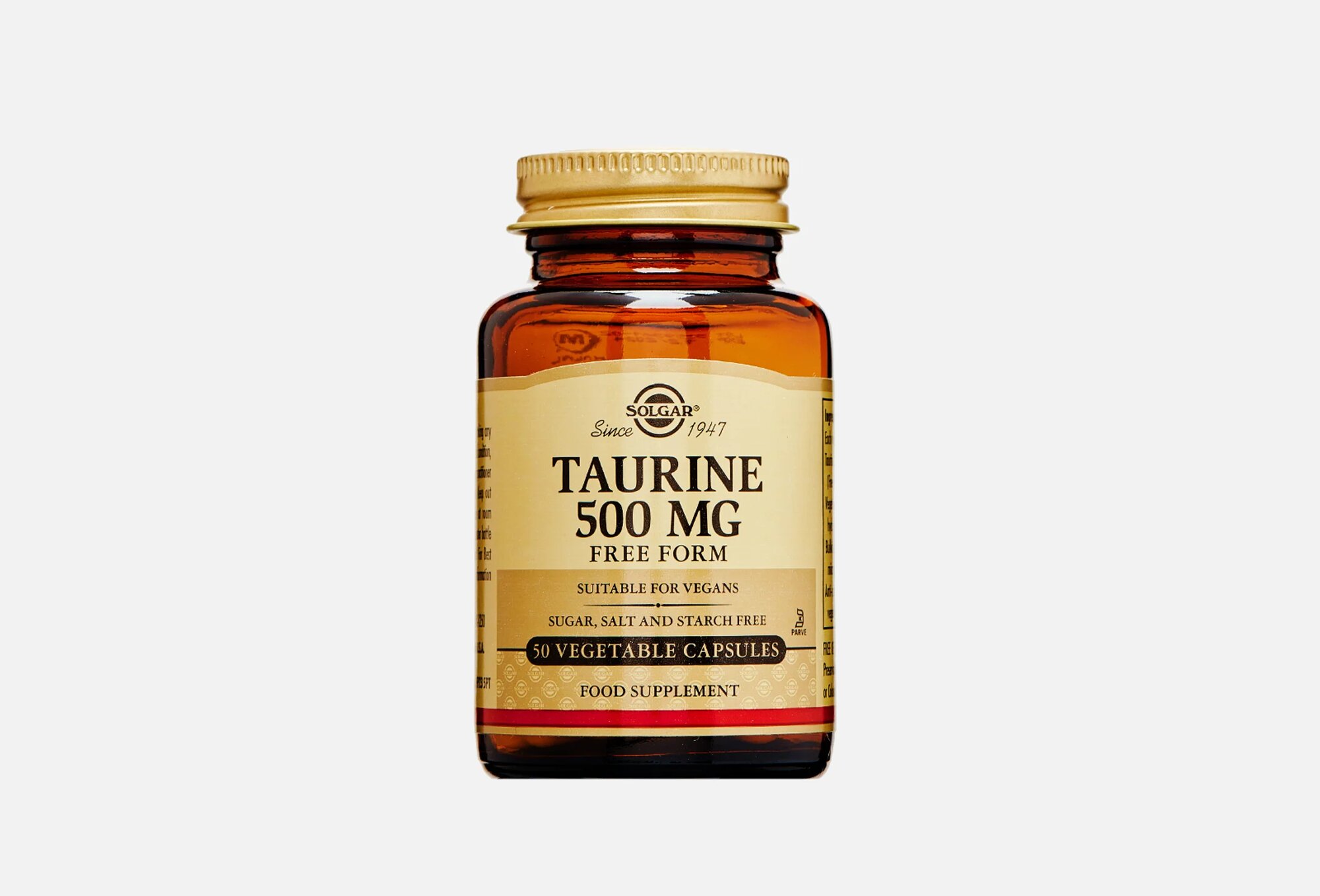 Solgar Taurine 500 мг в капсулах Таурин 50 шт