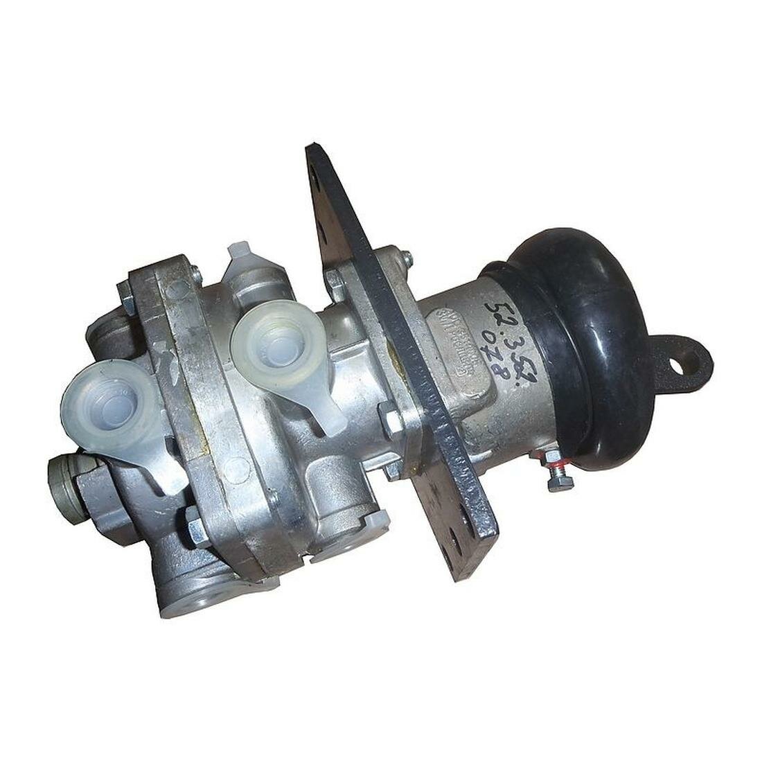 Тормозной кран 8000-3514008-42, для Газ 3309 Евро 3, двухсекционный, с рычагом
