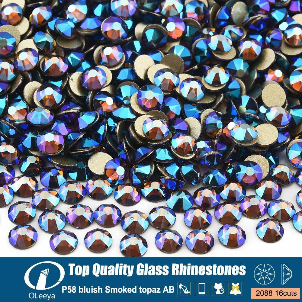 Стразы OLeeya Smoked Topaz AB SS20, 1440шт