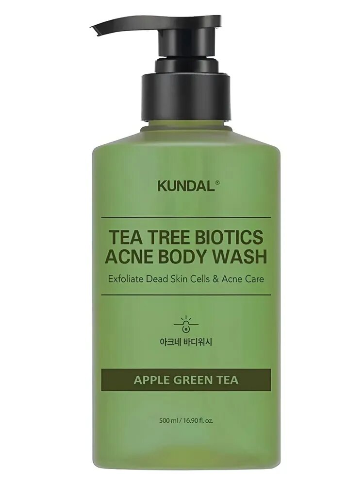 Гель для душа Kundal, с чайным деревом Acne Body Wash Biotics, 500мл