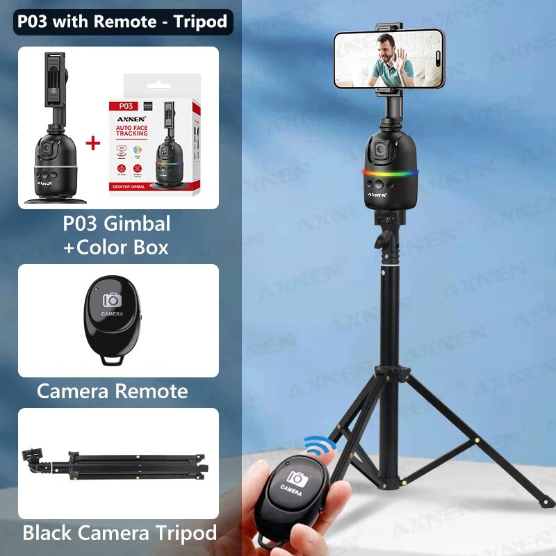 AXNEN P03 Селфи-палка с функцией отслеживания лица with Remote - Tripod