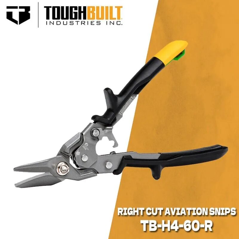 Усиленные универсальные ножницы TOUGHBUILT TB-H4-60-R, промышленный тип, острые лезвия, комфортная рукоятка