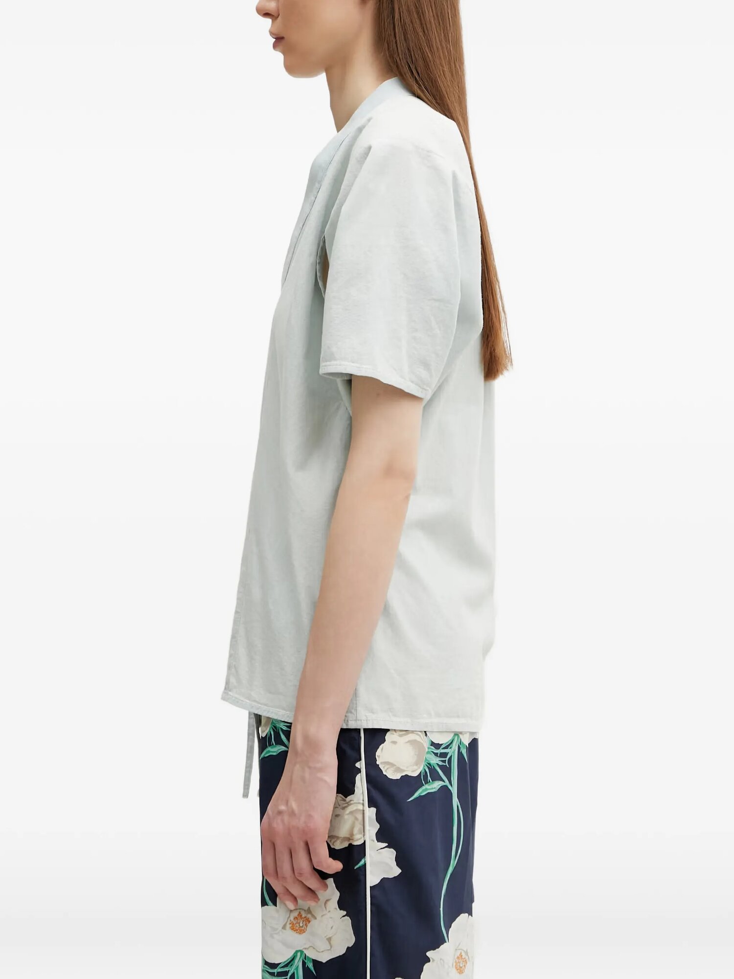 Топ KENZO Wrap-style short-sleeve top, размер 34 — фото 1