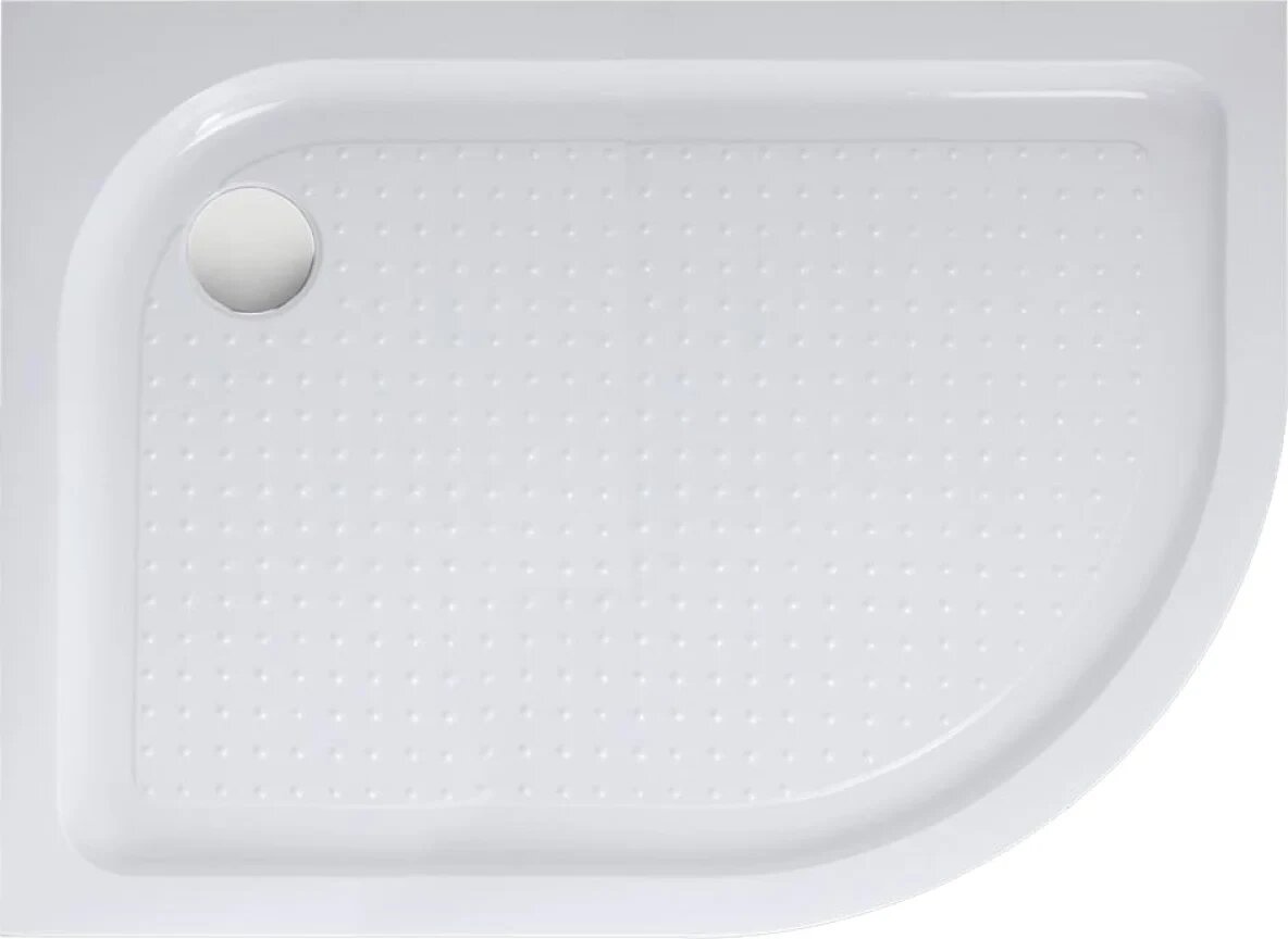 Поддон для душа BelBagno Tray L 100х80 R550 с сифоном, TRAY-BB-RH-100/80-550-15-W-L, акрил
