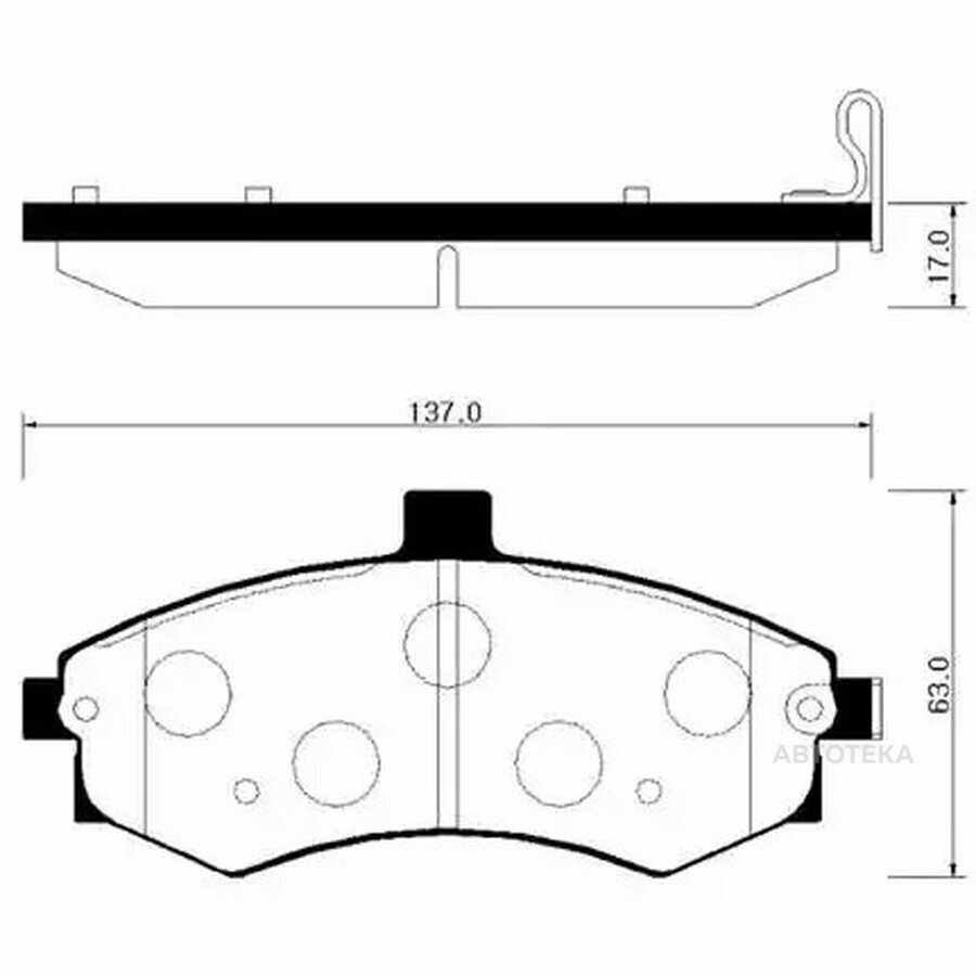 Колодки тормозные HSB HP0027 HYUNDAI ELANTRA 00-05, MATRIX 01- / KIA CERATO (14") 03-05