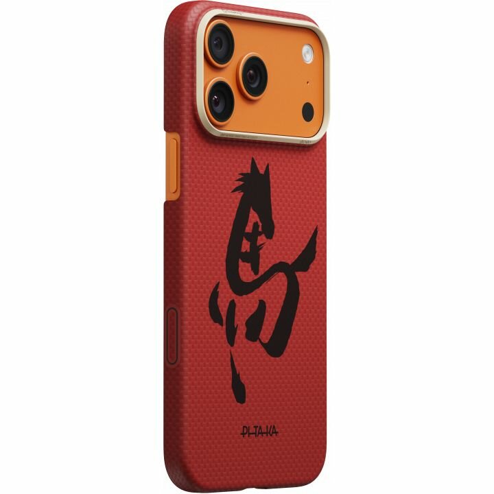Чехол Pitaka Ultra-Slim Case (Ink Horse Painting) для iPhone 17 Pro Max, (Cinnabar) Красный HR1703PM