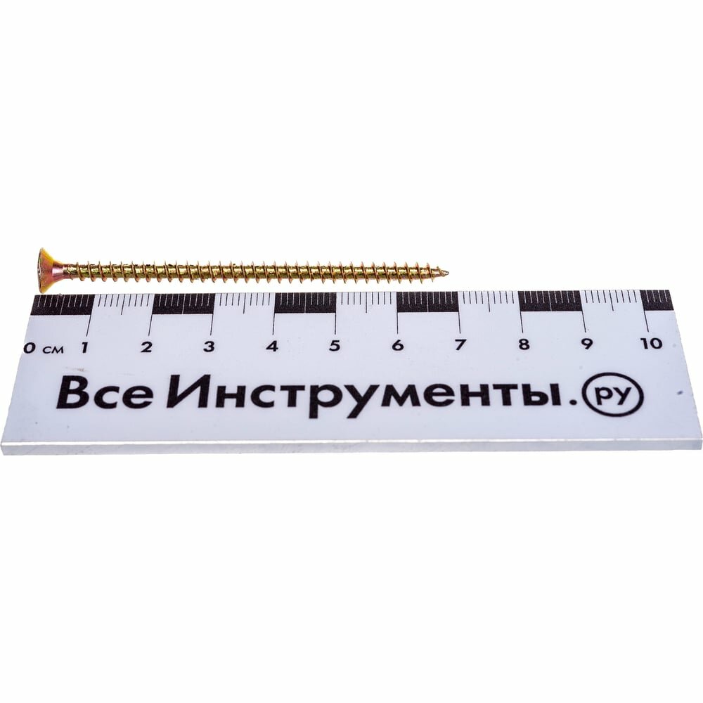 Саморез креп-комп желтый цинк POZY 4х70 250шт жд470ф — фото 1