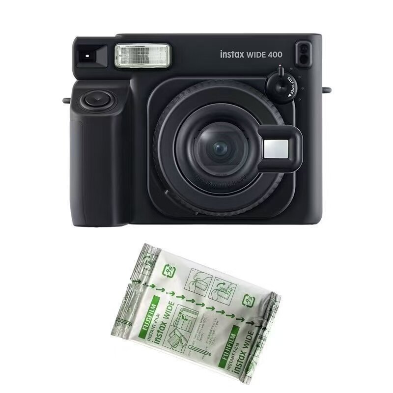 Фотокамера моментальной печати Fujifilm Instax Wide 400 Black (черная) широкоформатная,(10 листов фотобумаги)