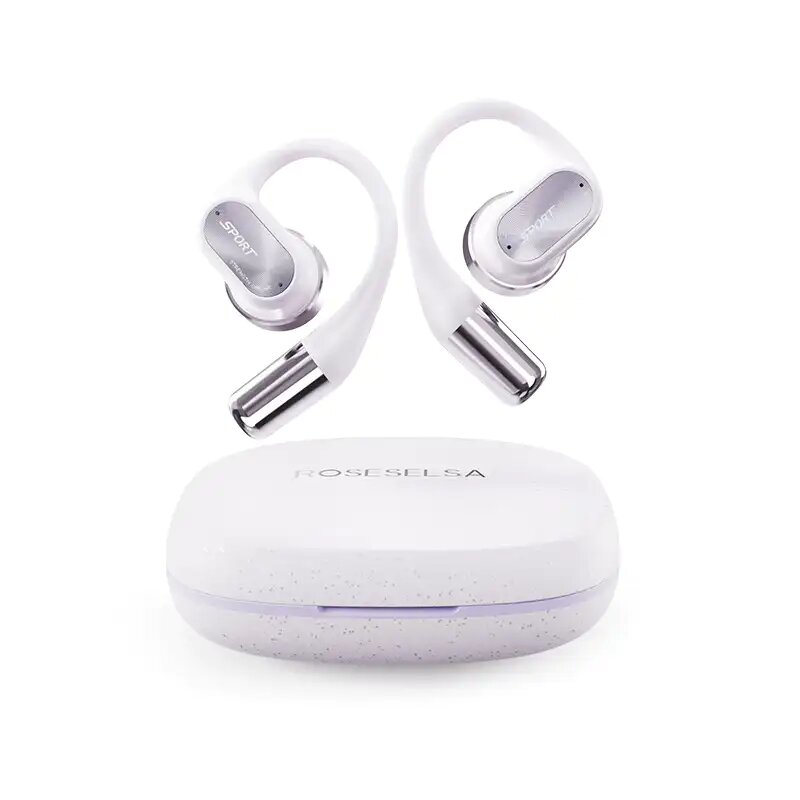 ROSESELSA SportFeel спортивные Bluetooth наушники, открытые с заушинами, фиолетовые