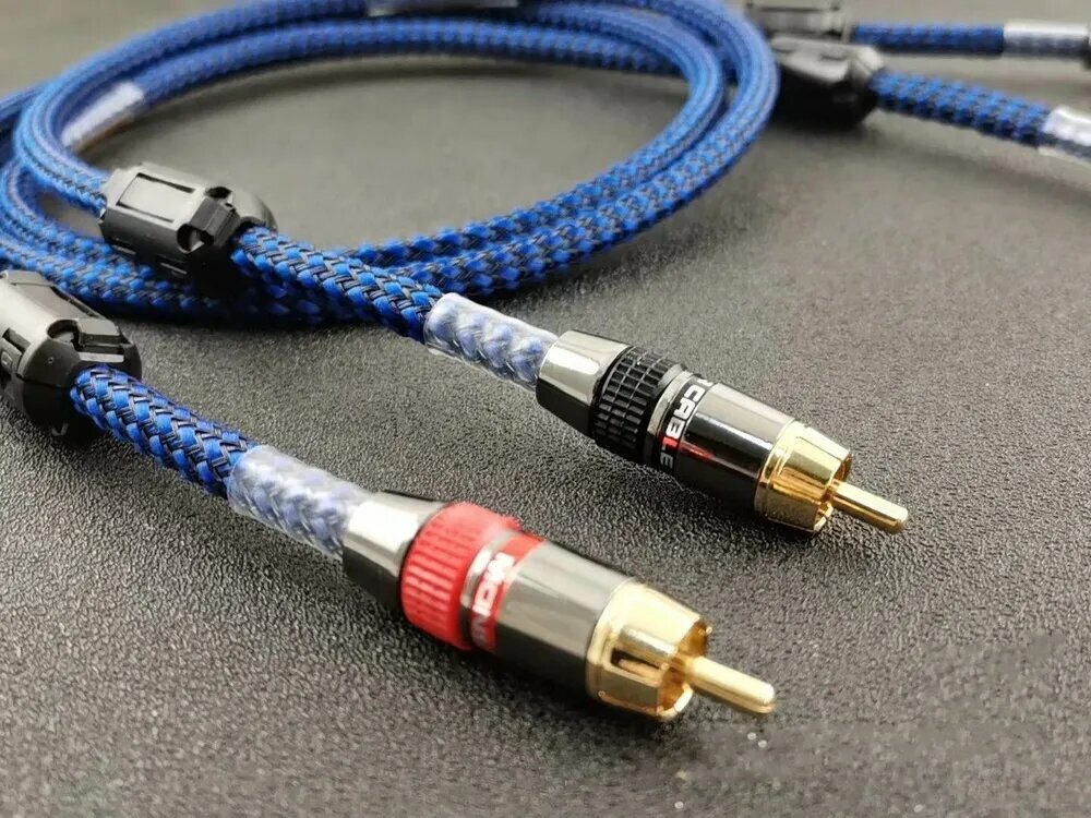 MONSTER Аудиокабель RCA/RCA, 2 м, синий