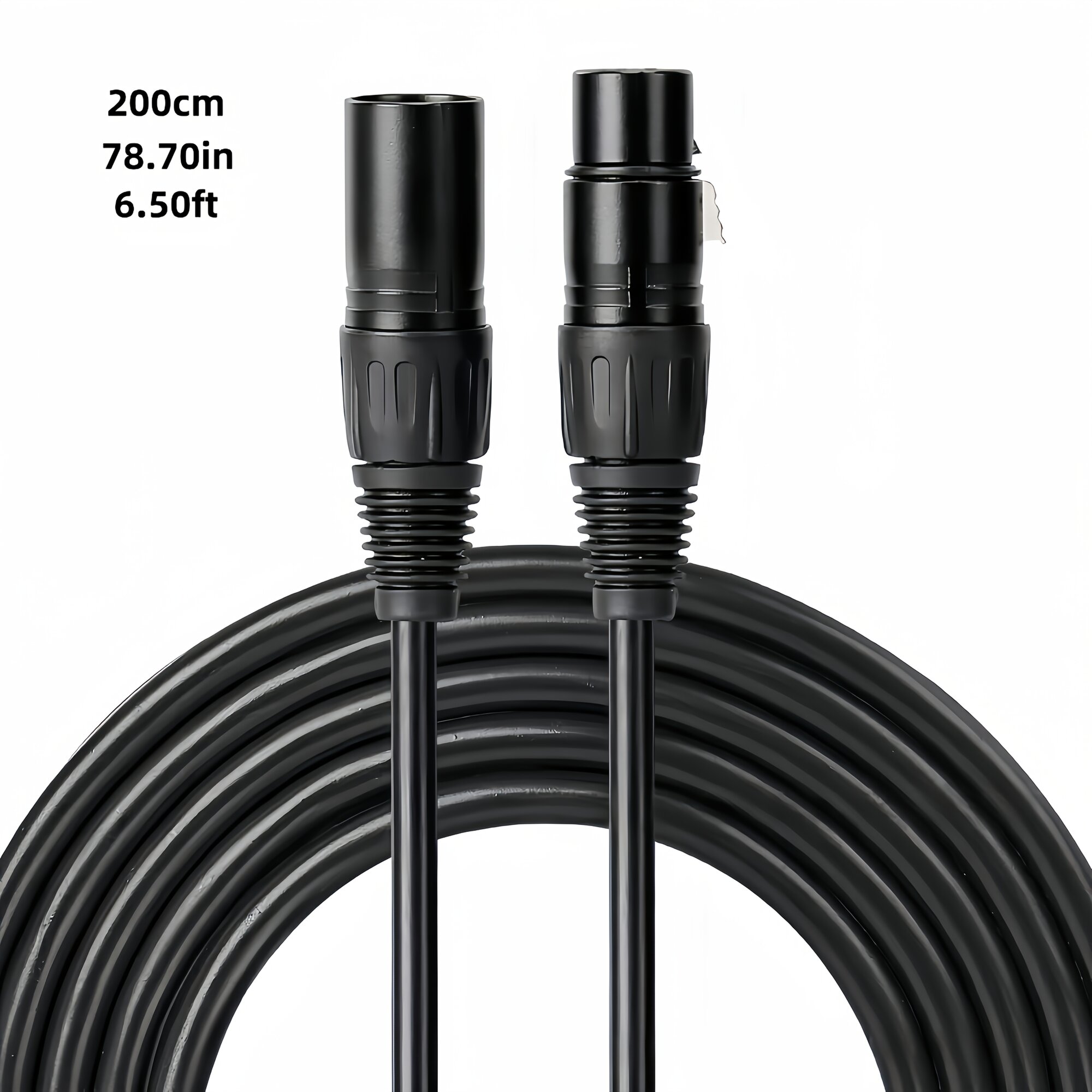 XLR аудиокабель, микрофонный кабель XLR 3-контактный (M-R), сбалансированный, 2 м, для KTV, микрофонов, предусилителей, колонок и радиостанций