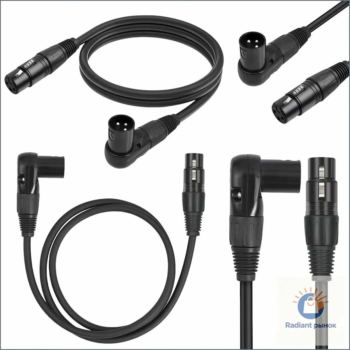 Аудиокабель XLR/VGA (D-Sub), XLR, 2.1 м, черный